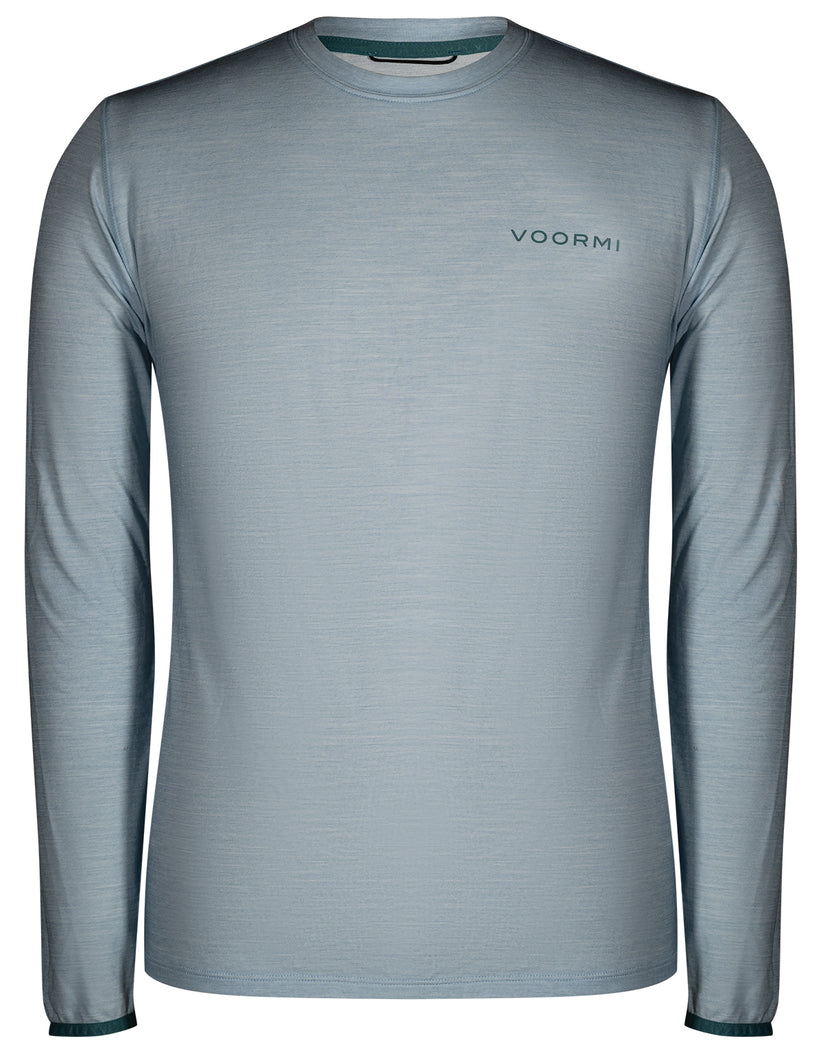 Men's Long Sleeve Merino Wool Tech Tee | VOORMI